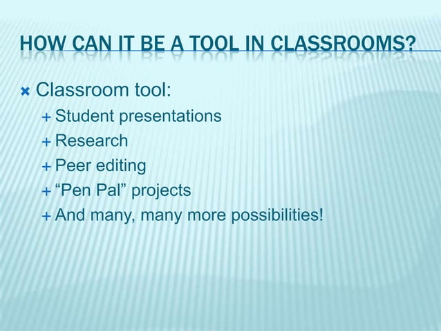 WHY USE SLIDESHARE IN CLASSROOMS | PPTX