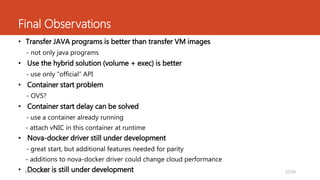 Use OpenStack to run Java programs inside a Docker container | PPT