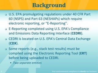 US EPA's Electronic Reporting Tool and Compliance and Emissions Data ...