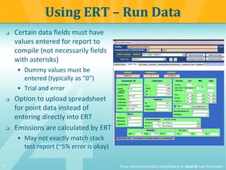 US EPA's Electronic Reporting Tool and Compliance and Emissions Data ...