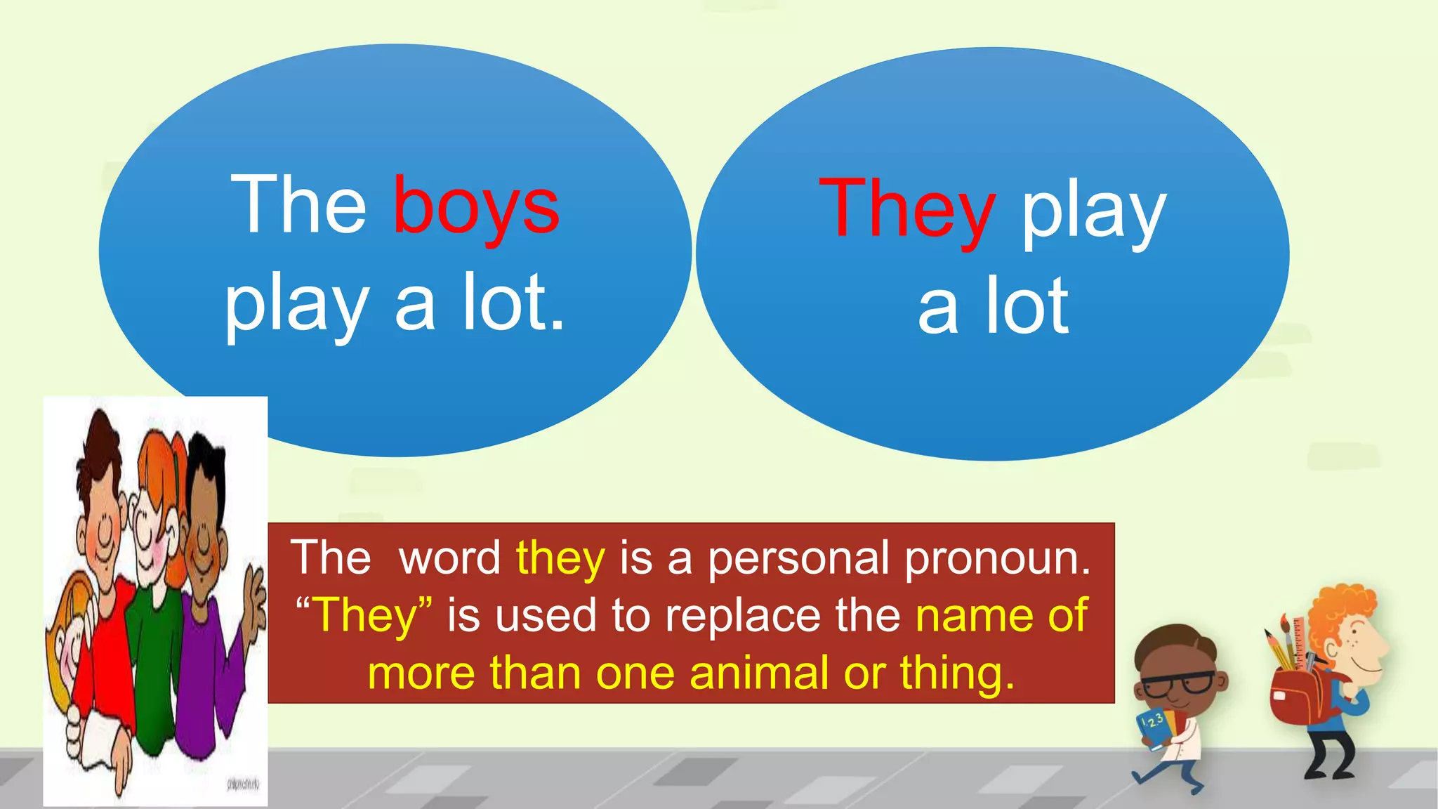USE PERSONAL PRONOUNS Grade Three.ppt