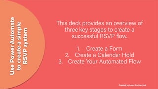 Use Power Automate to Create a Simple RSVP System | PDF