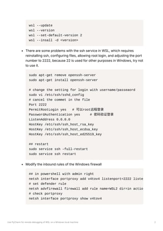 Use PyCharm for remote debugging of WSL on a Windo ...