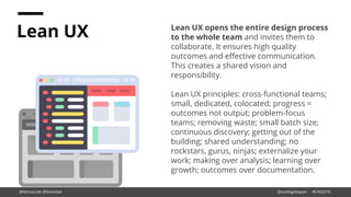 User-Centered Analysis and Design in Agile | PPT