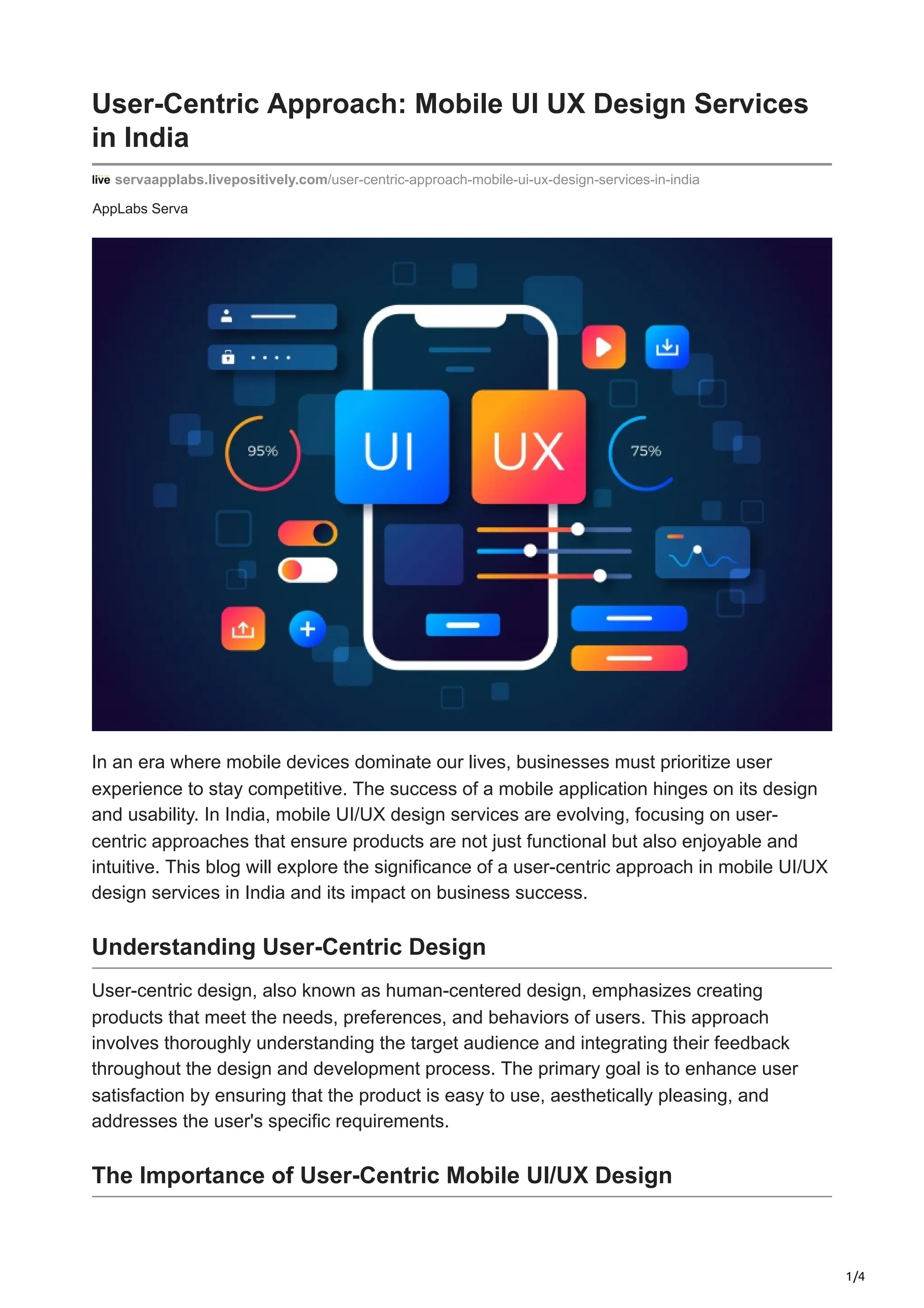 User Centric Approach Mobile Ui Ux Design Services In India Pdf