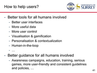 Human/User-Centric Security | PPT