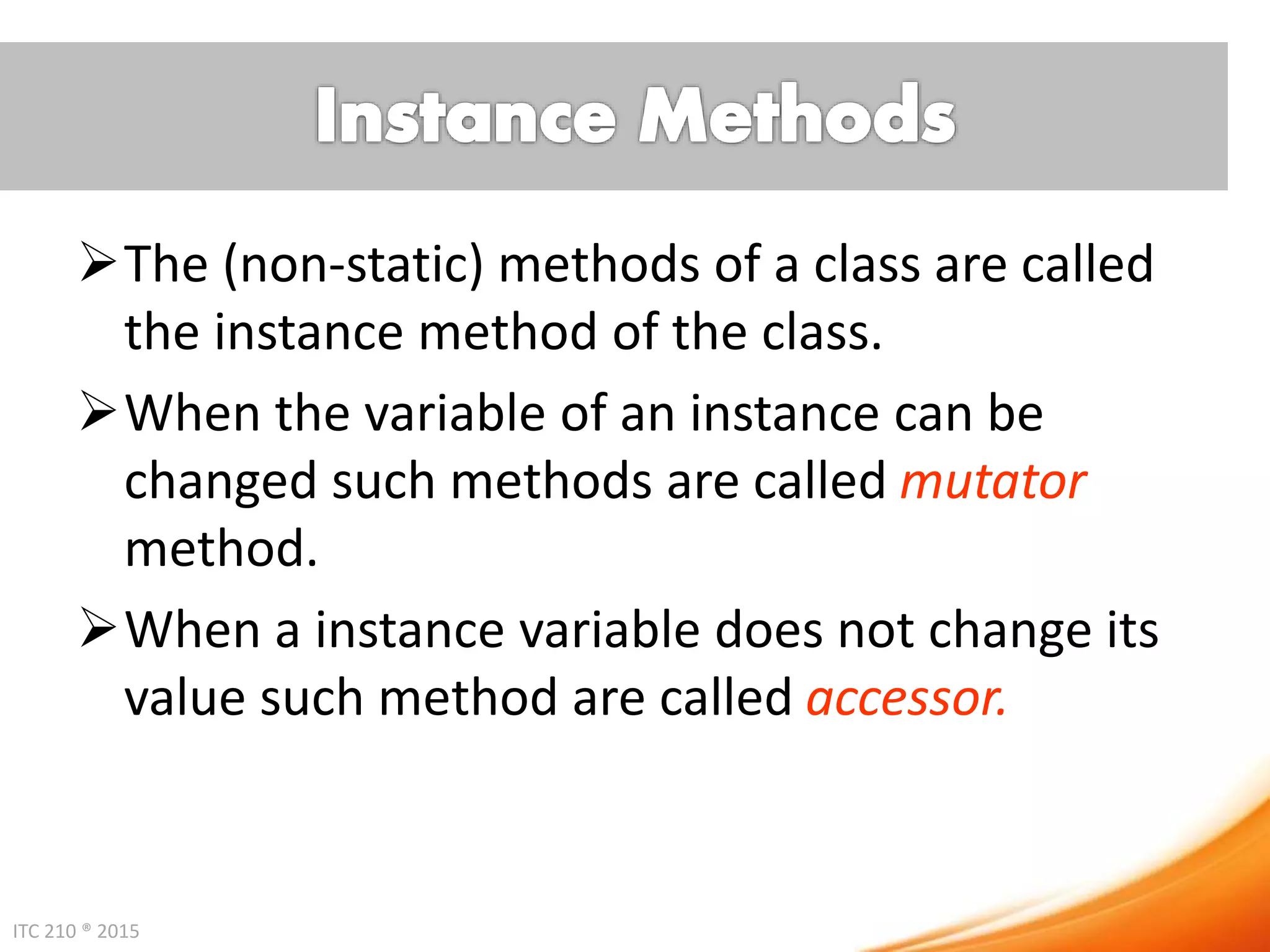 Java User Defined Classes Pptx Programming Languages Computing 4409