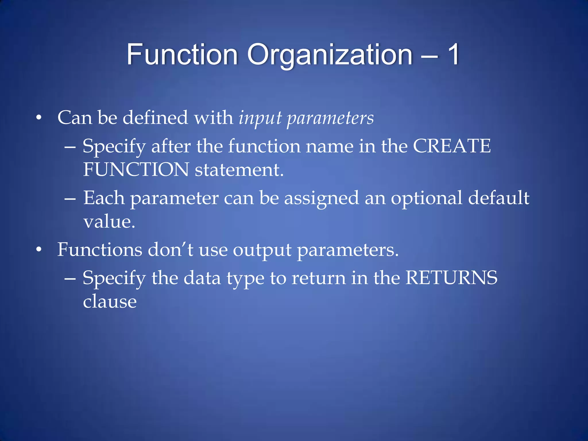 User Defined Functions Ppt