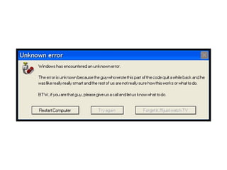 User Generated Error, Dekho Aur Khush Raho.... | PPT