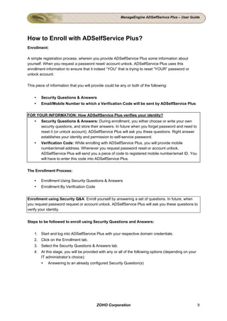 ADSelfService User guide | PDF