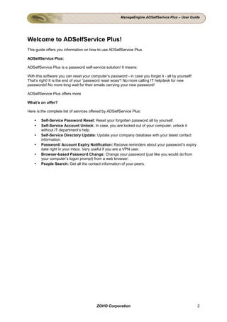 ADSelfService User guide | PDF