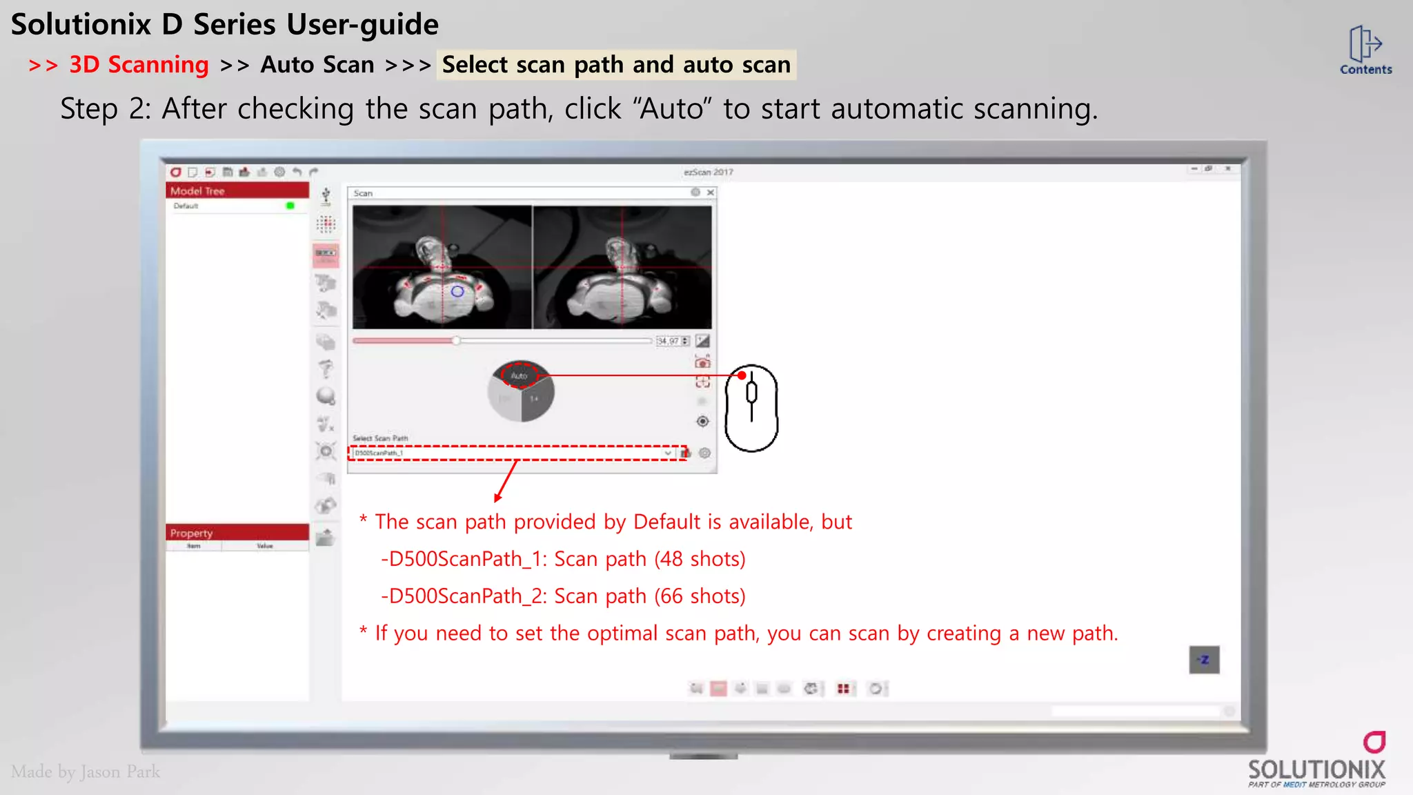 User-guide of Solutionix D Series - 3d scanning + post-processing(ENG) | PPSX