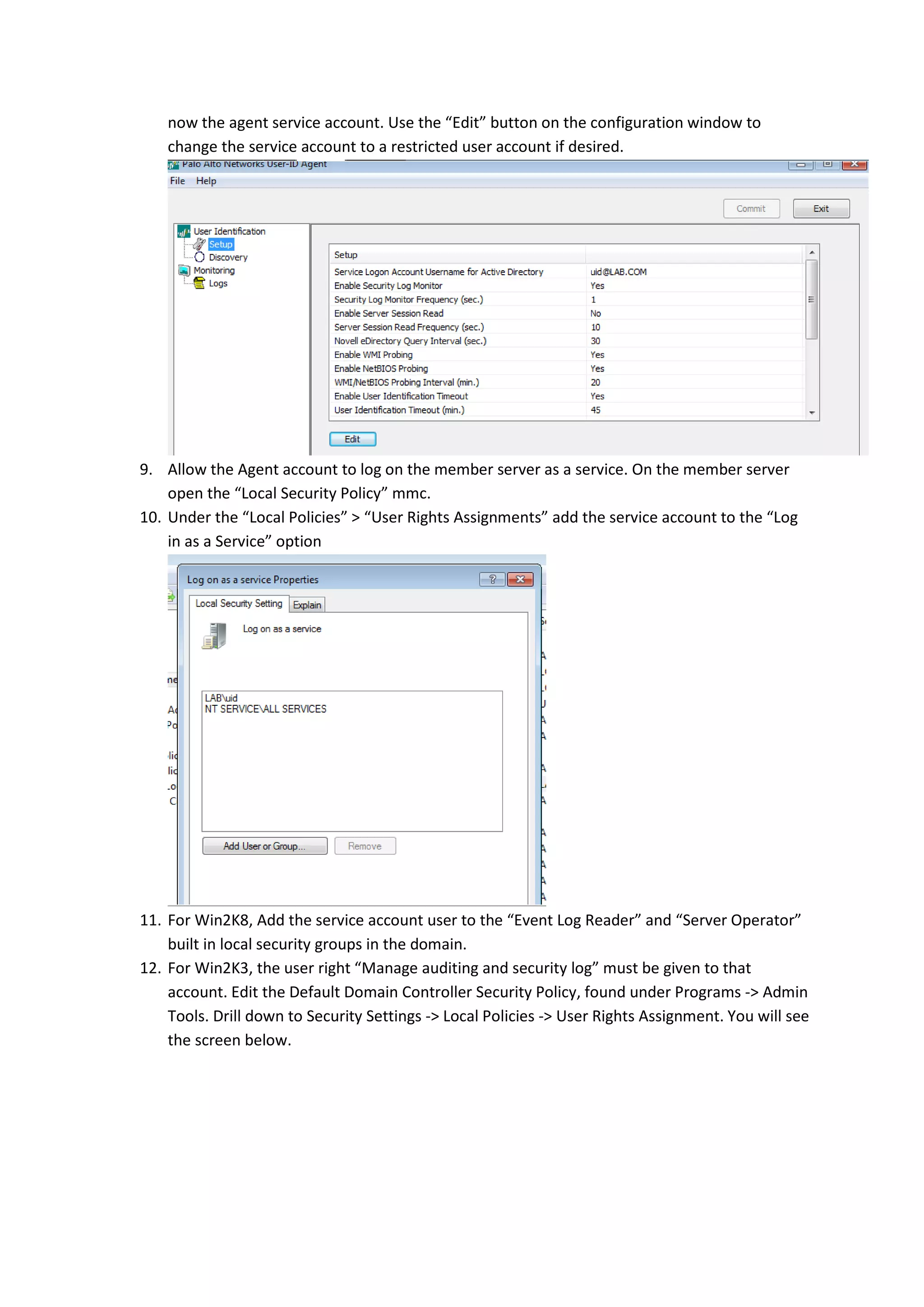 User id installation and configuration | PDF