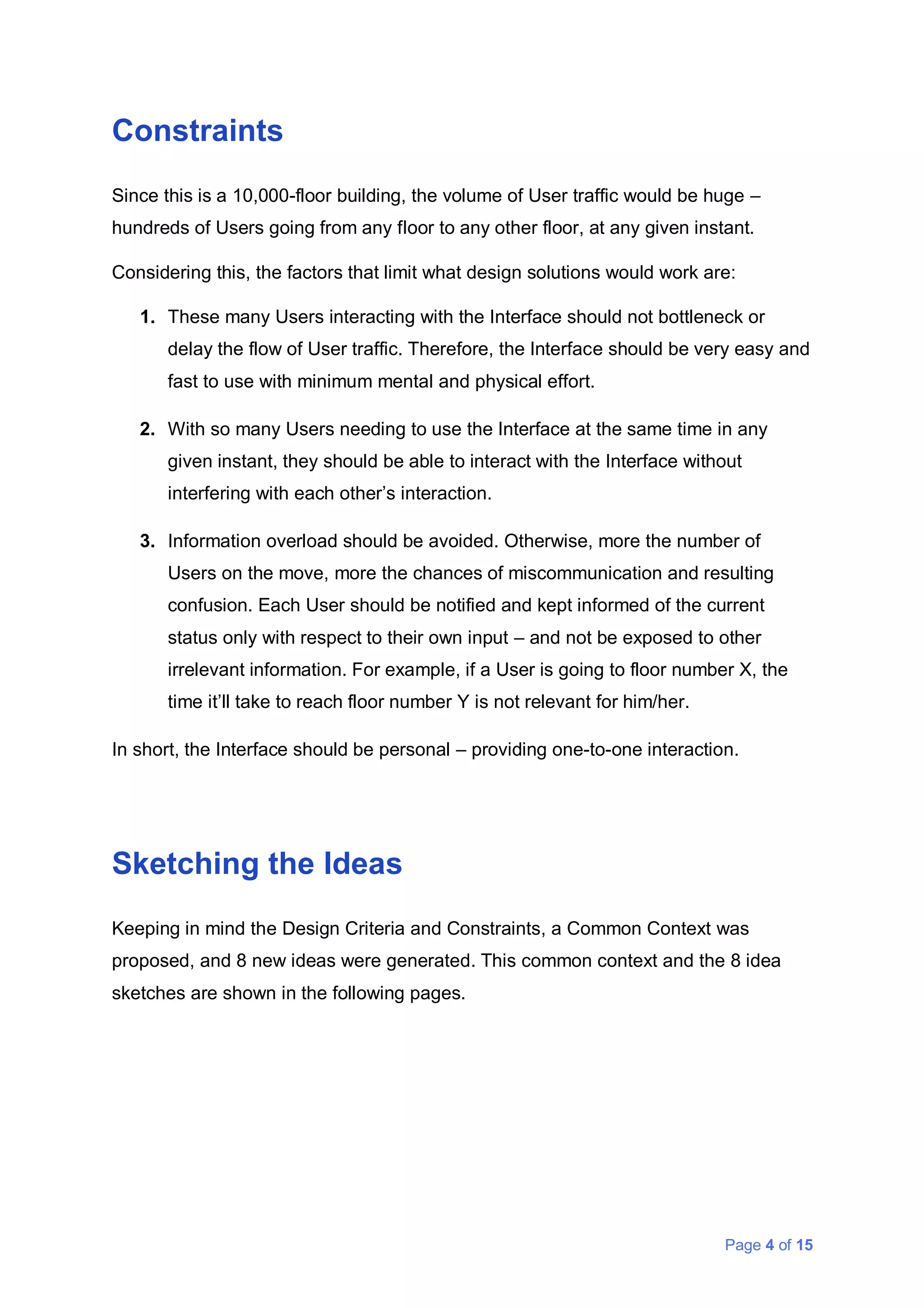 User Interface (UI) Design Ideation of Innovative Elevator Consoles | PDF