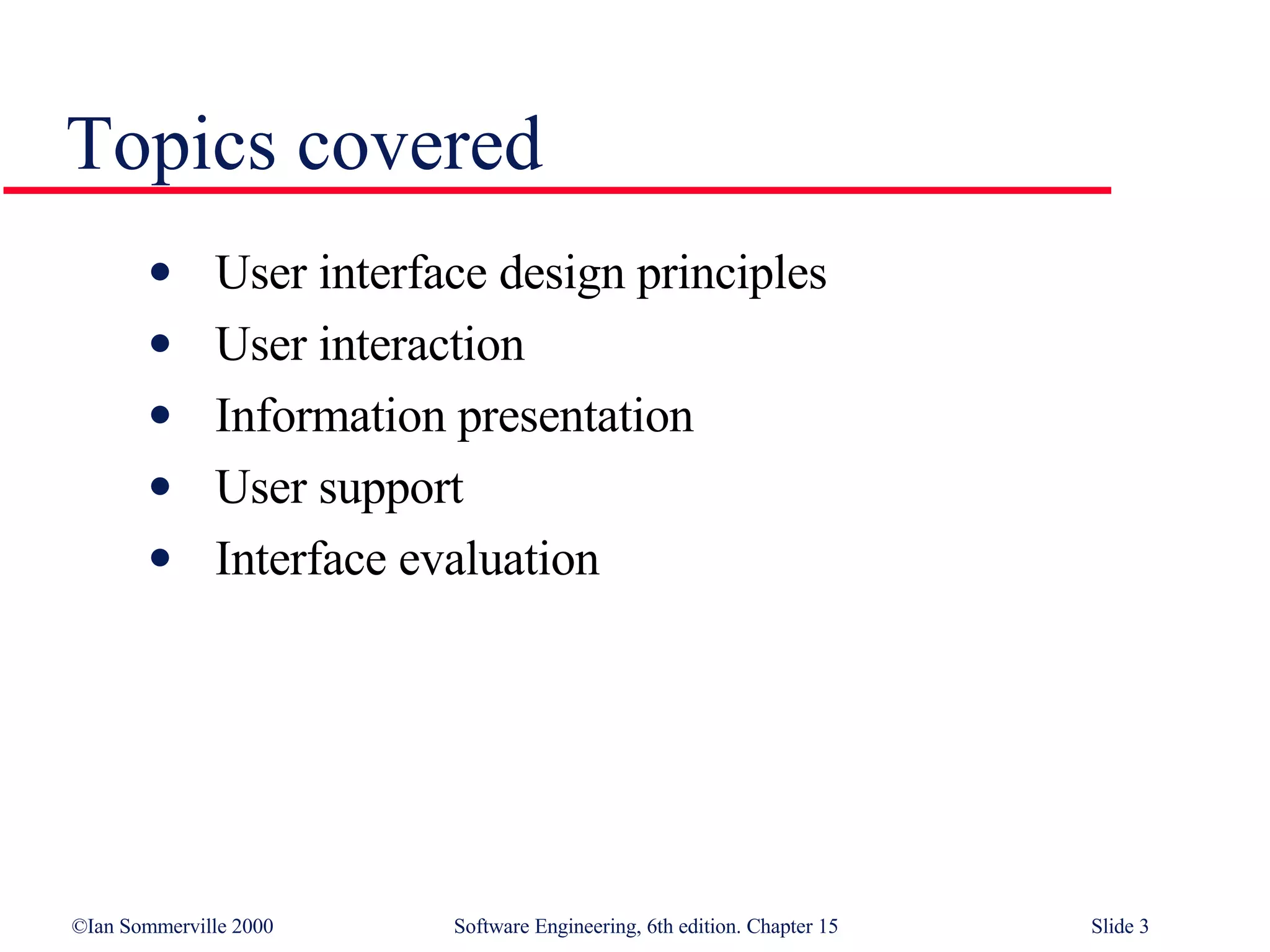 User Interface Design in Software Engineering SE15 | PPT