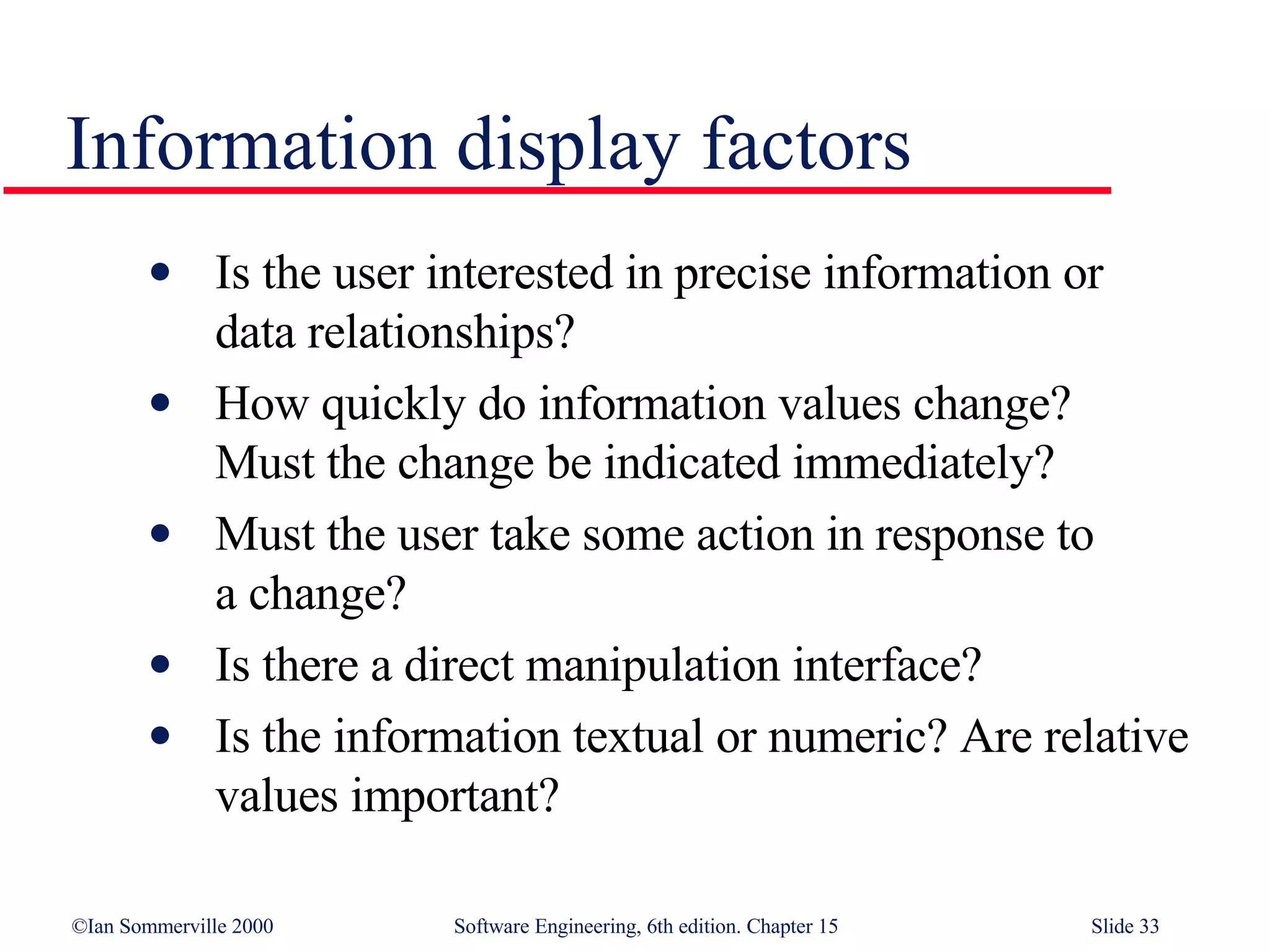 User Interface Design in Software Engineering SE15 | PPT