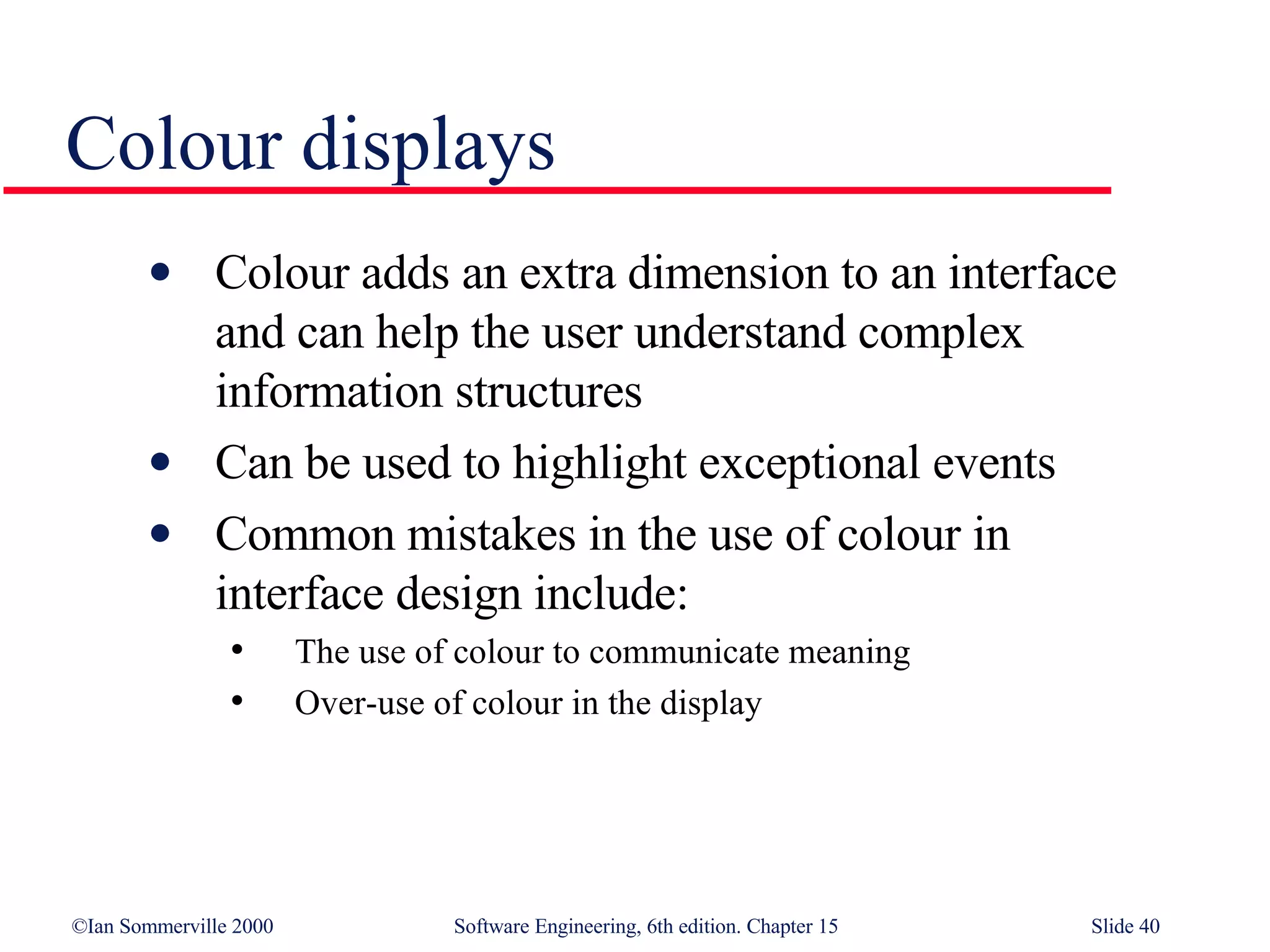 User Interface Design in Software Engineering SE15 | PPT | Operating ...