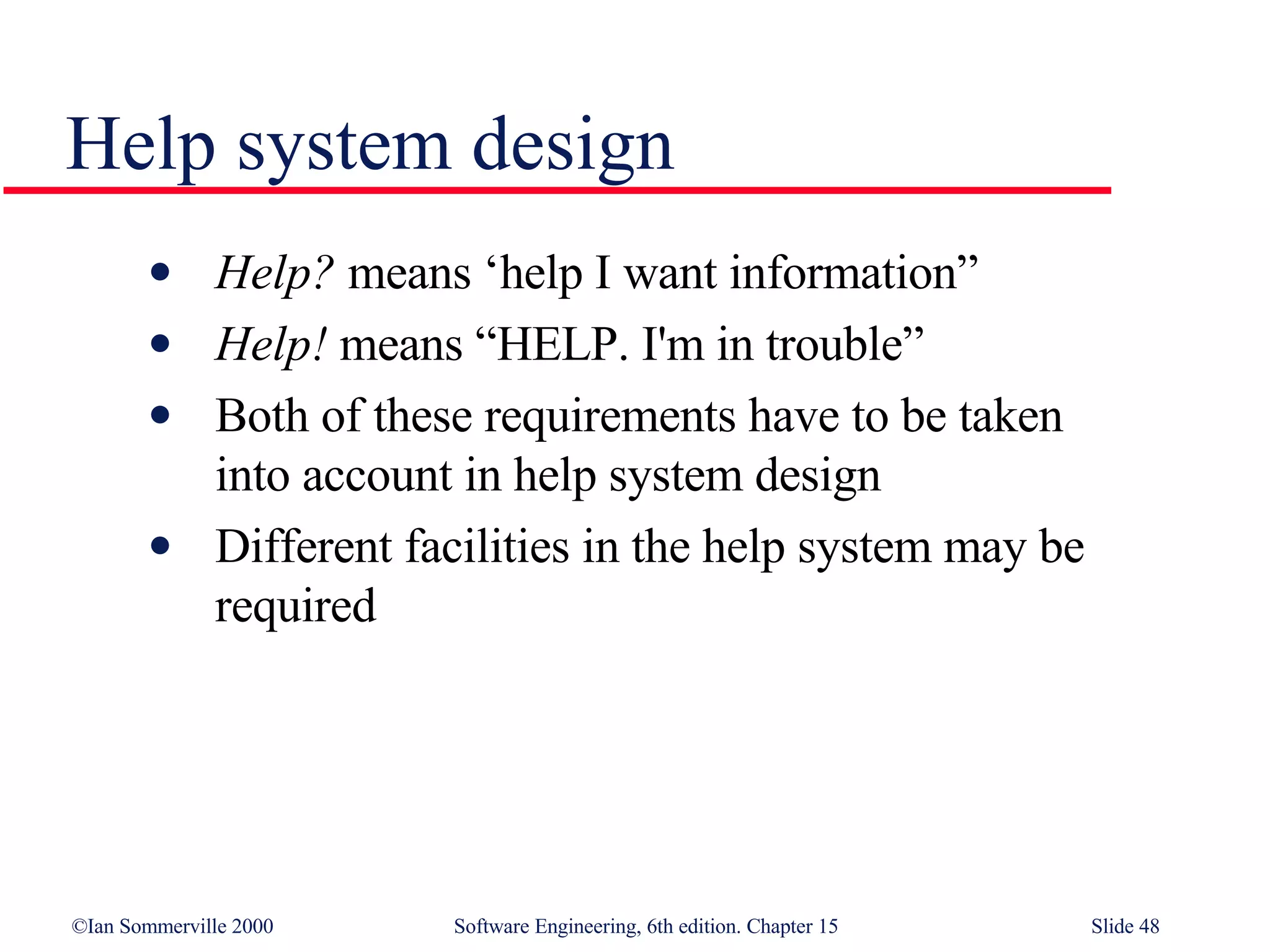 User Interface Design In Software Engineering Se15 Ppt Operating Systems Computer Software