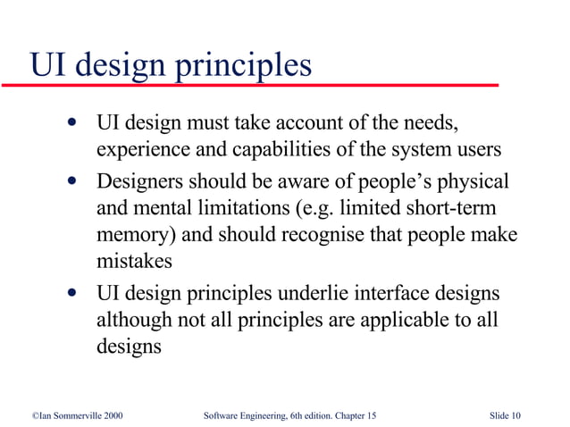 User Interface Design in Software Engineering SE15 | PPT | Operating ...