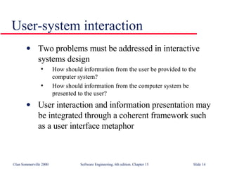 User Interface Design in Software Engineering SE15 | PPT