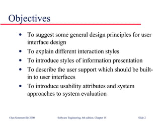 User Interface Design in Software Engineering SE15 | PPT