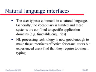 User Interface Design in Software Engineering SE15 | PPT