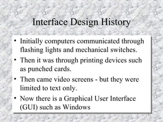 User Interface Design | PPT