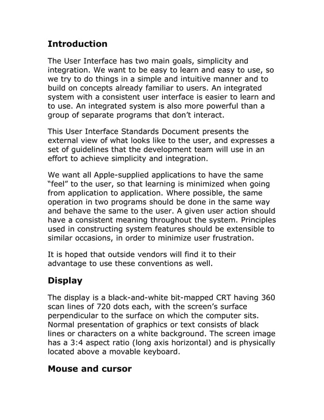 User Interface Standards | DOC