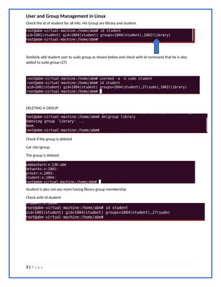Comprehensive Guide to User and Group Management in Linux Systems | DOCX