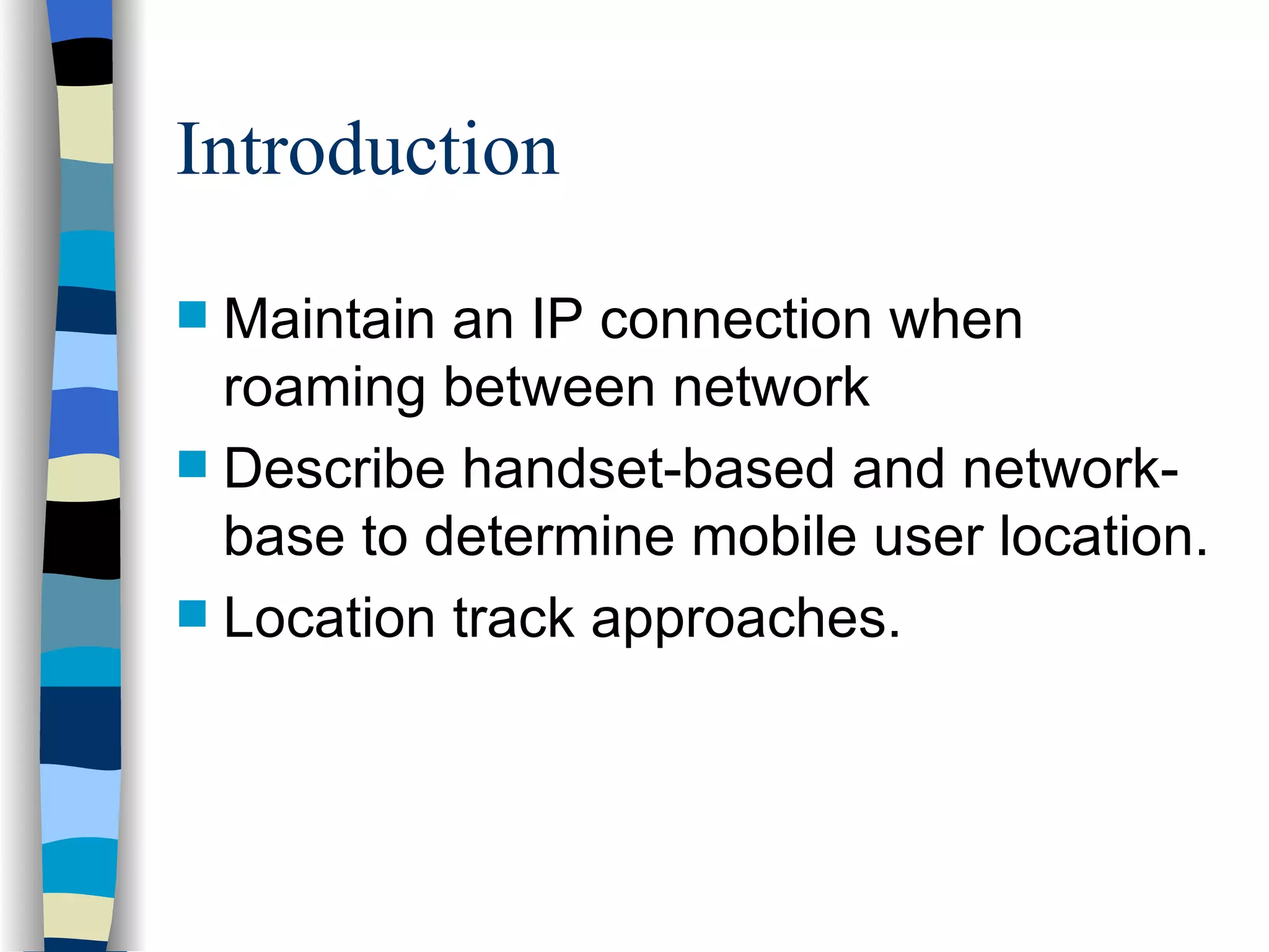 User mobility and location management | PPT