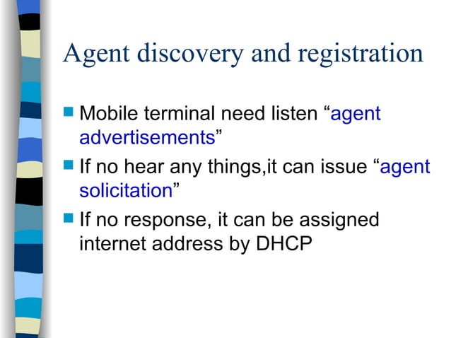 User mobility and location management | PPT | Computer Networking | Computing