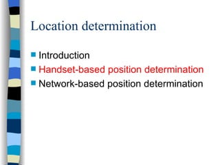 User mobility and location management | PPT