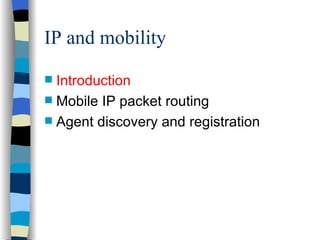 User mobility and location management | PPT