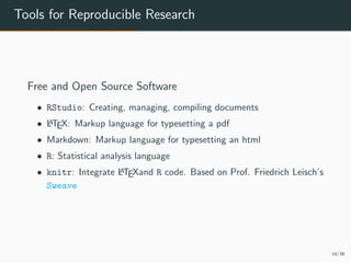 An introduction to knitr and R Markdown | PDF