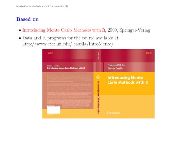 Introducing Monte Carlo Methods with R | PPT