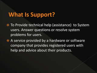 User Support | PPTX