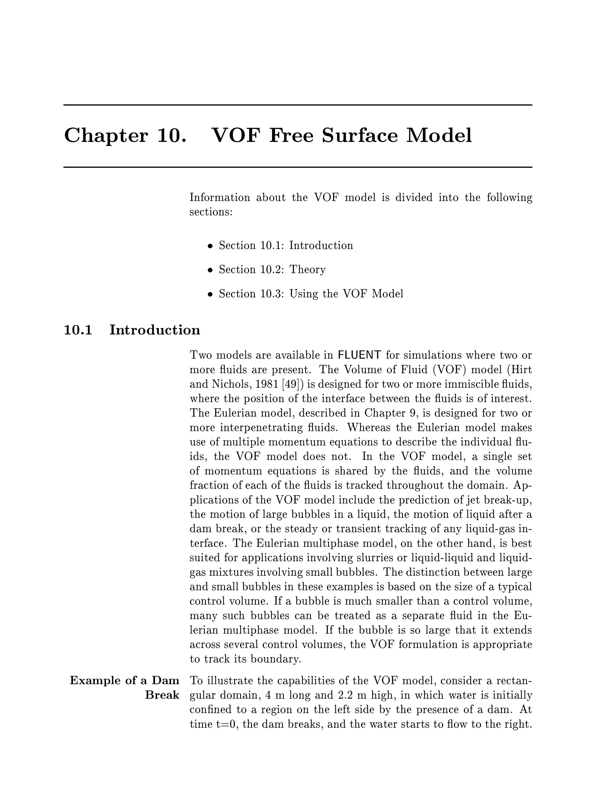 Chapter 10. VOF Free Surface Model | PDF