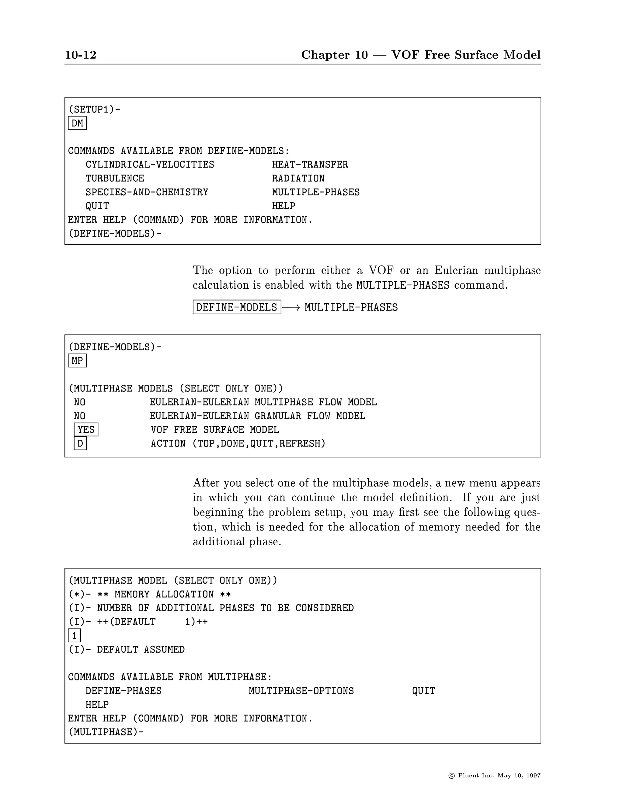 Chapter 10. VOF Free Surface Model | PDF