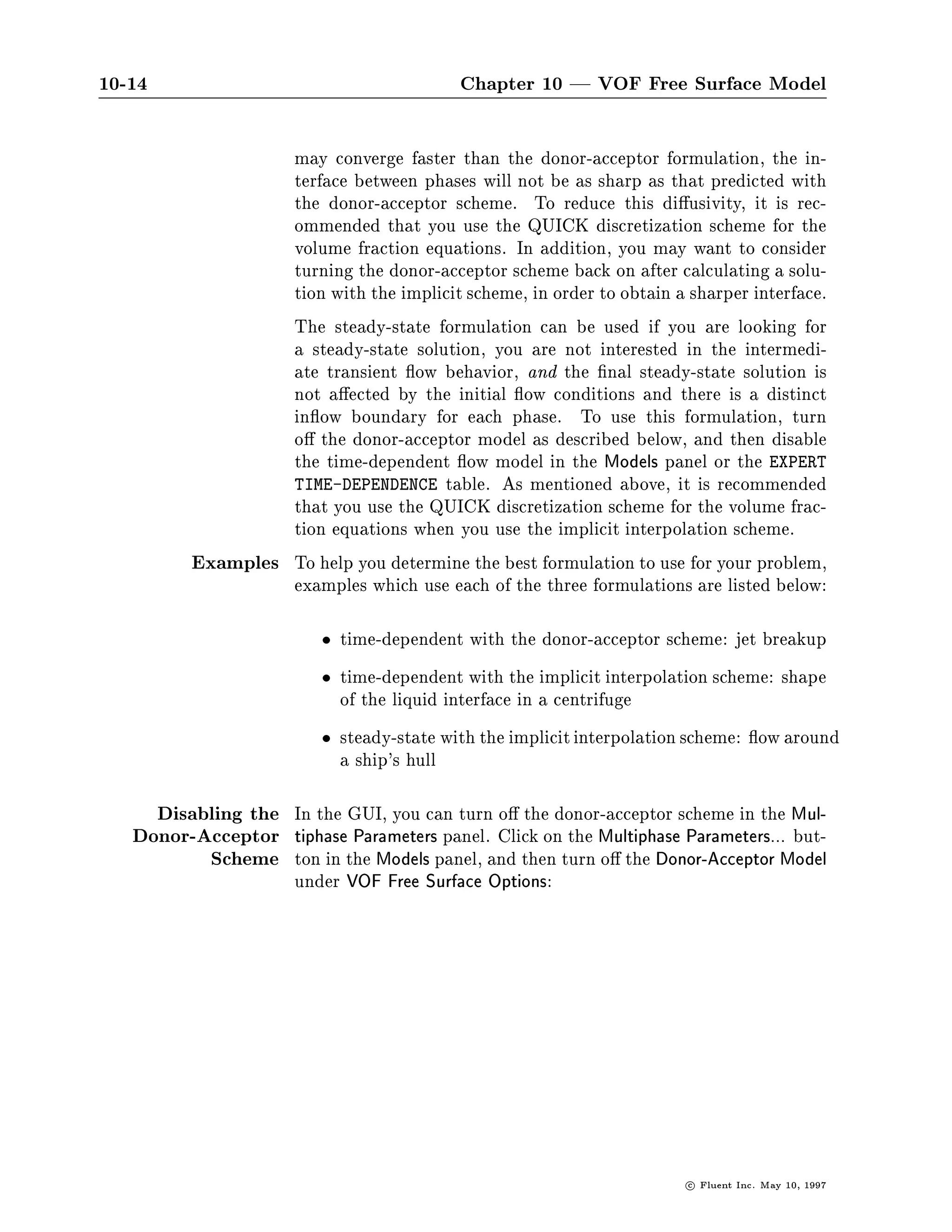 Chapter 10. VOF Free Surface Model | PDF