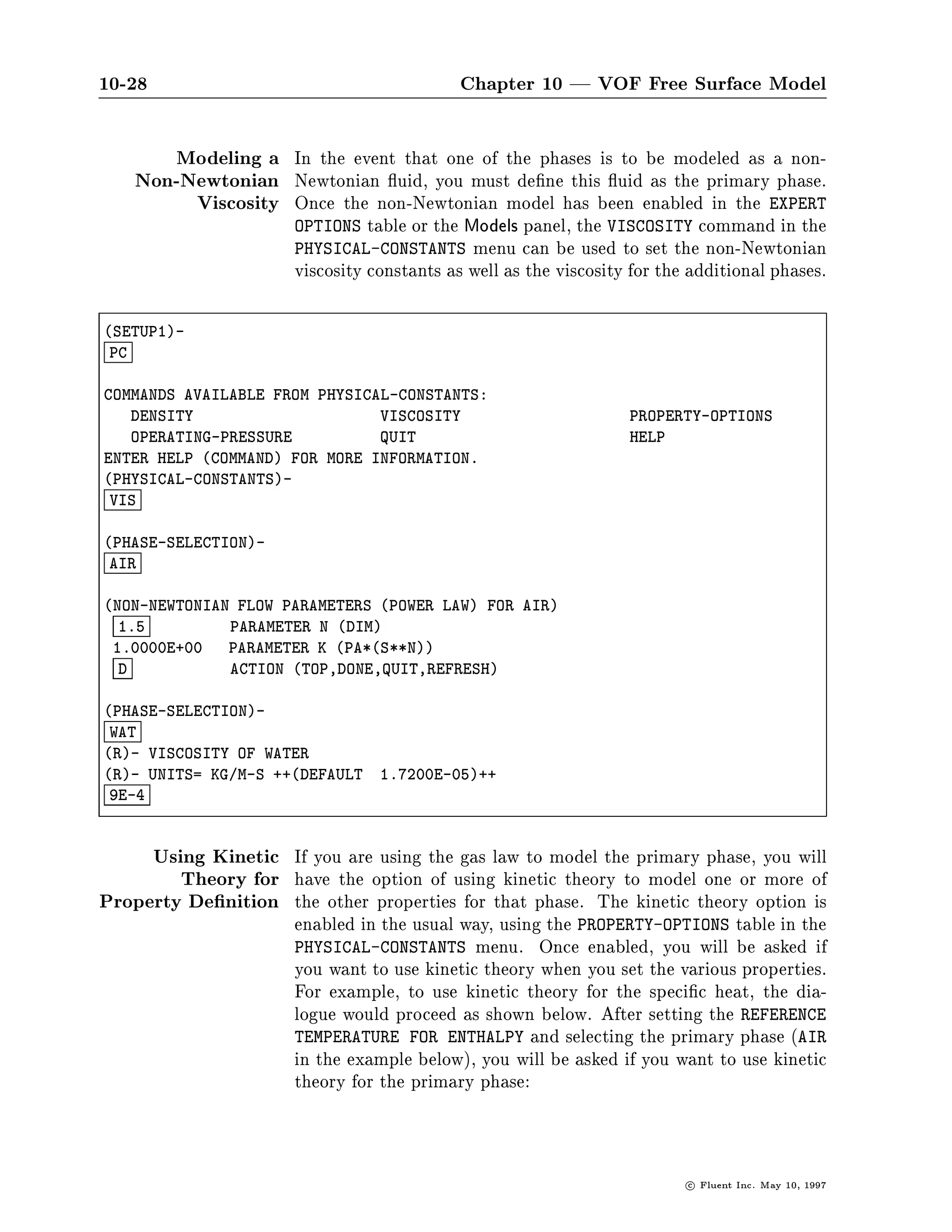 Chapter 10. VOF Free Surface Model | PDF