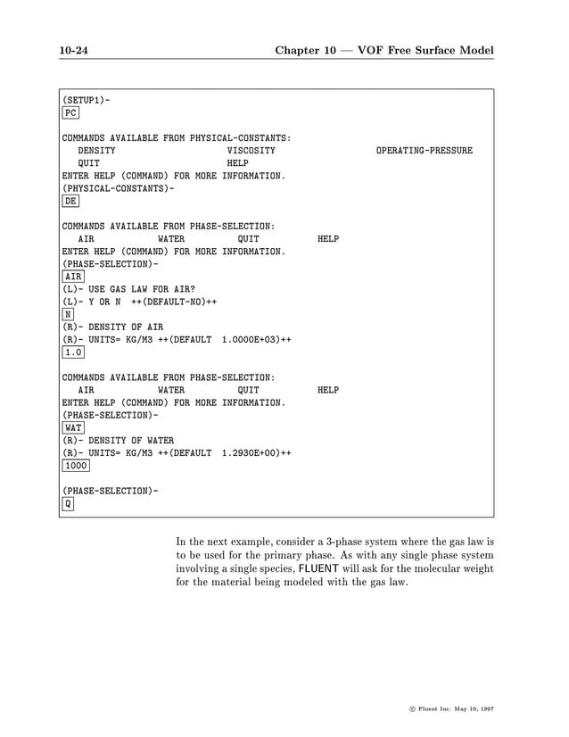 Chapter 10. VOF Free Surface Model | PDF