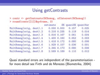 gnm: a Package for Generalized Nonlinear Models | PPT