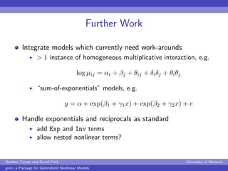gnm: a Package for Generalized Nonlinear Models | PPT