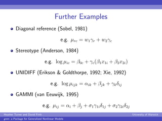 gnm: a Package for Generalized Nonlinear Models | PPT