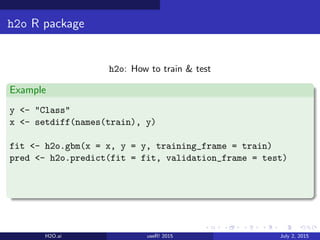 h2oensemble with Erin Ledell at useR! Aalborg | PDF | Programming Languages | Computing