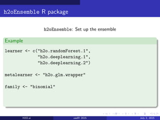 h2oensemble with Erin Ledell at useR! Aalborg | PDF | Programming Languages | Computing