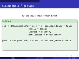 h2oensemble with Erin Ledell at useR! Aalborg | PDF | Programming Languages | Computing