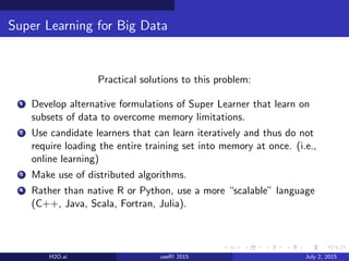 h2oensemble with Erin Ledell at useR! Aalborg | PDF | Programming Languages | Computing