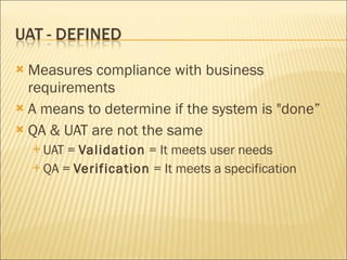 User Acceptance Testing (Uat) | PPT