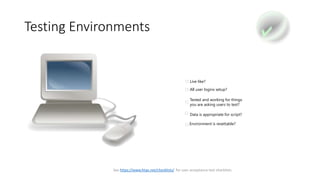 User acceptance testing checklist (uat) | PPTX